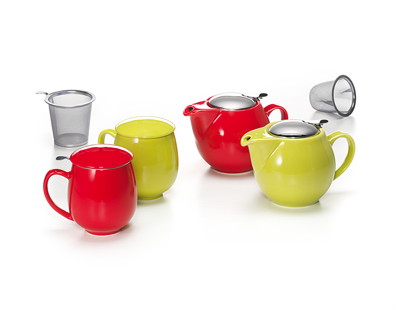 Large Porcelain Teapot with Stainless Steel Infuser – Love That Spice & Tea